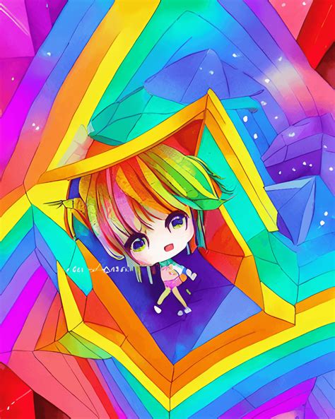 Glamor Shot Colorful Rainbow 5d Hsl Hyperzonohedron Illustration