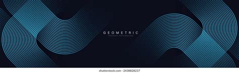 빛나는 기하학적 선과 현대 추상 파란색 스톡 벡터로열티 프리 2448686733 Shutterstock