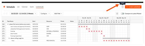 Export A Project Schedule Procore