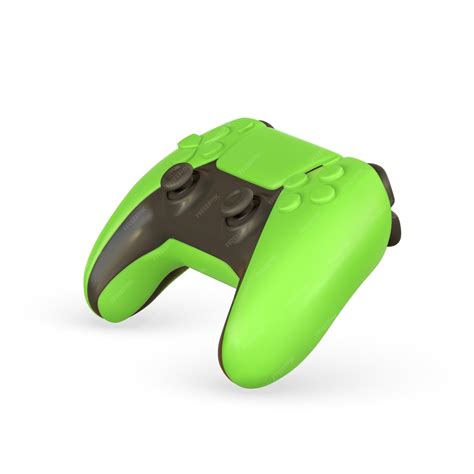 만화 스타일의 현실적인 3d 게임 패드 게임 스틱 컨트롤러 비디오 게임 콘솔 게임 개념 ⁇ 터 프리미엄 벡터