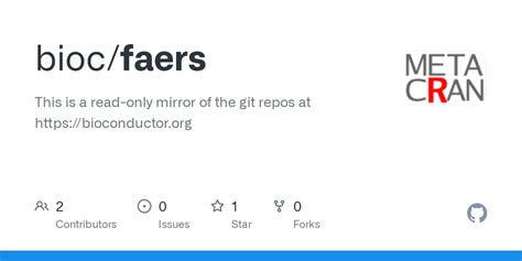 GitHub Bioc Faers This Is A Read Only Mirror Of The Git Repos At Https Bioconductor Org