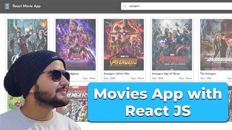 Build A Movie Search App Using Reactjs React Movie App Reactjs Projects Youtube