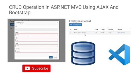 Asp Net MVC Tutorial CRUD Operation Using AJAX And BOOTSTRAP In Visual Studio 2019 YouTube