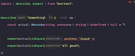expect toequal is reporting type errors · issue 6647 · oven sh bun · github
