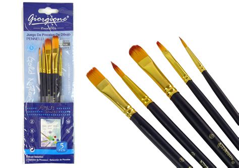 Set Of Artist Brushes 5 Shapes School And Office School Supplies