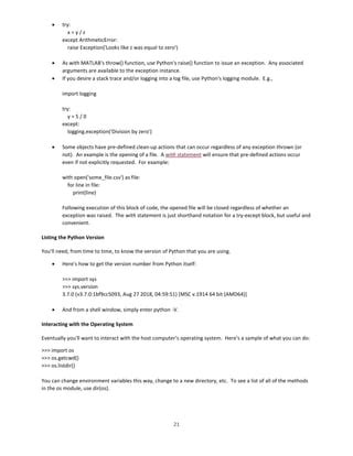 Python For MATLAB Programmers PDF
