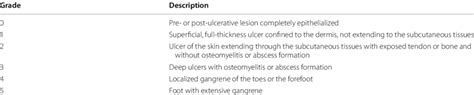 Meggit Wagner Ulcer Classification System 3 Download Scientific Diagram Meggit Wagner Ulcer Classification System 3 Download Scientific Diagram