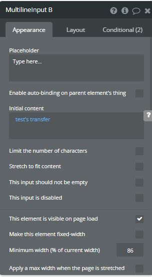 Add Text From One Multiline Input To Another With A Button Click Need Help Bubble Forum