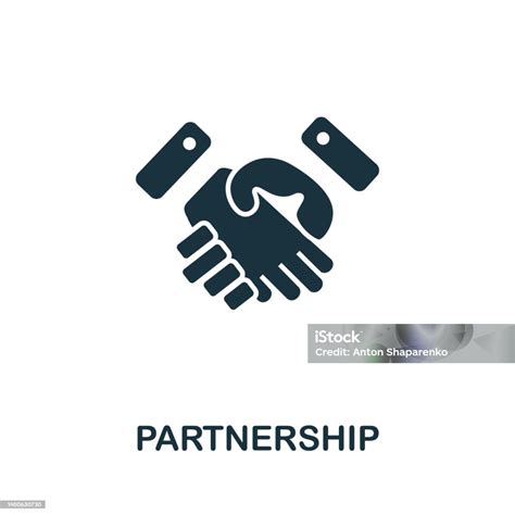 파트너 관계 아이콘입니다 시작 컬렉션의 간단한 그림 웹 디자인 템플릿 인포 그래픽 등을 위한 크리에이티브 파트너십 아이콘 개체 그룹에 대한 스톡 벡터 아트 및 기타 이미지