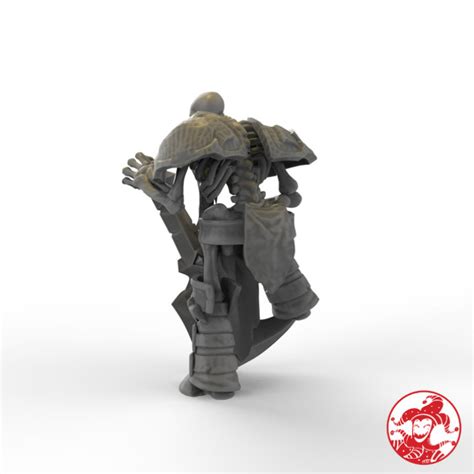 3d Printable Skeleton Dwarf Ii 1 Inch Base 32 Mm Height Medium