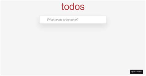Todomvc Codesandbox