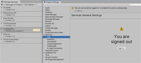 services settings without having services installed unity engine unity discussions
