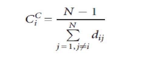 Shows Formula Of Closeness Centrality 28 Download Scientific Diagram