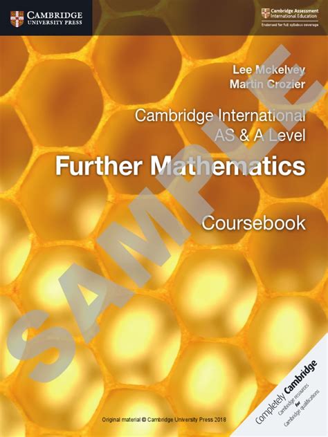 Cambridge International As And A Level Further Mathematics Coursebook