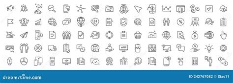 Audit Line Icons Collection Checkup Verification Inspection Scrutiny Examination Review