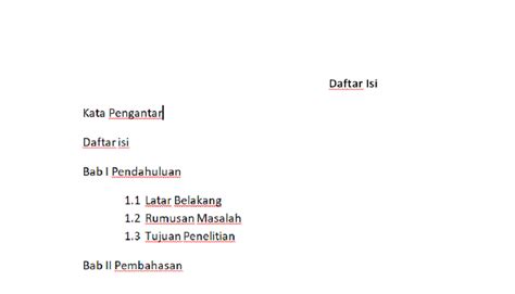 Cara Membuat Daftar Isi Pada Word 2007
