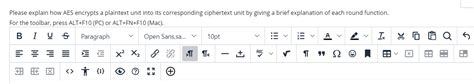 Solved Please Explain How Aes Encrypts A Plaintext Unit Into