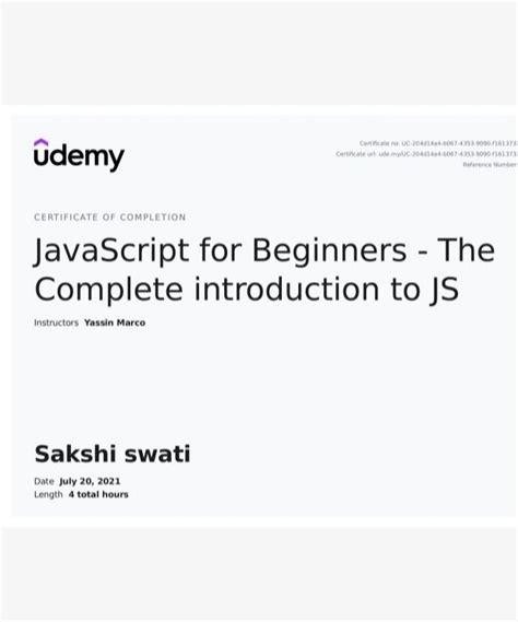 Sakshi Swati On Linkedin Udemycourses Javascript