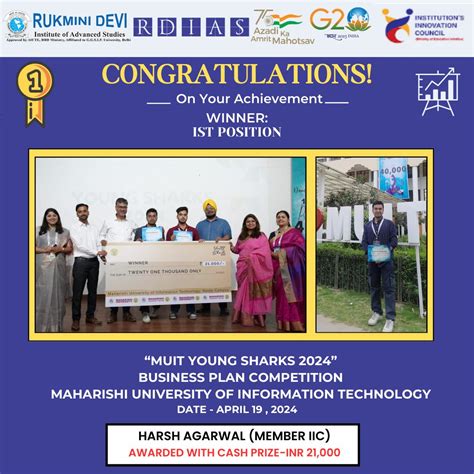 Harsh Agarwal On Linkedin Delighted To Share That I Have Secured The First Position In The