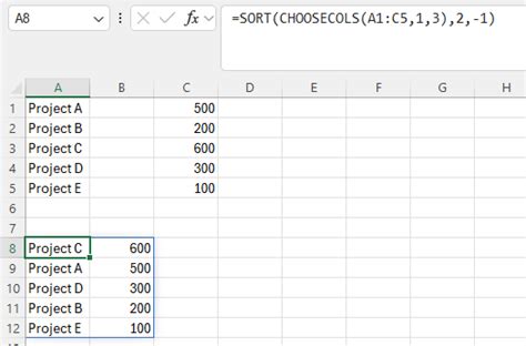 Excel Sort Formula With Empy Column In Data Range And Descending Order Based On Another Column