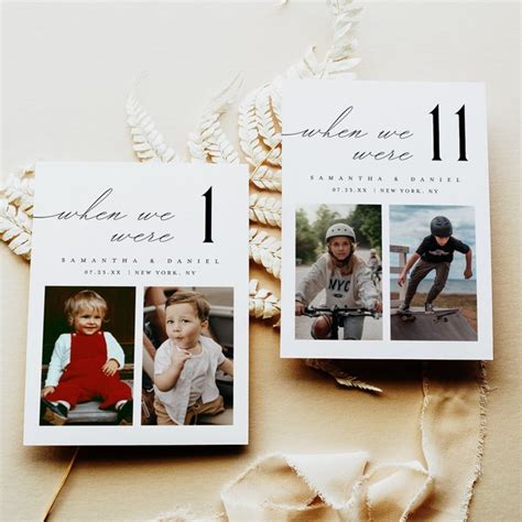 Bride And Groom Age Table Numbers Etsy