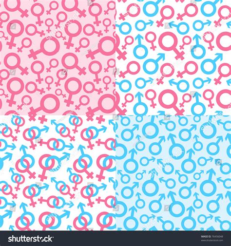 Four Seamless Pattern Symbols Sex Stock Vector Royalty Free 76456048