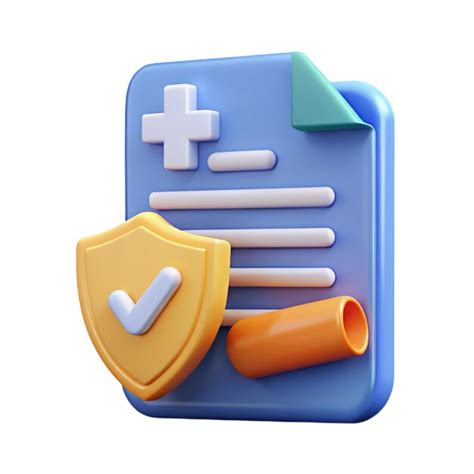 Document With Shield And Check Mark Health Insurance Document Security