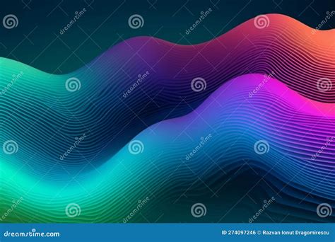 Abstract Background With A Waves Effect In Vibrant Purple And Blue Colors Creating A Dynamic