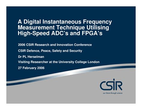 Pdf Digital Instantaneous Frequency Measurement Technique Utilising High Speed Adcs And Fpgas