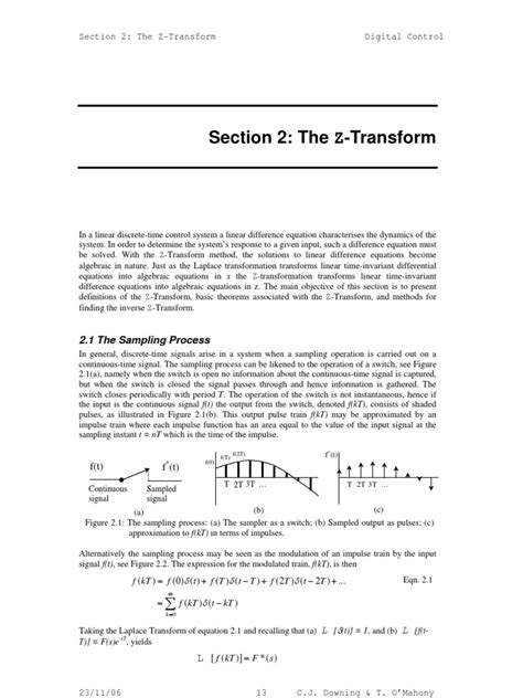 Z Transform Pdf Signal Electrical Engineering Mathematical Analysis