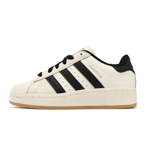 Adidas 休閒鞋 Superstar Xlg 厚底 增高 女鞋 米白 黑 膠底 愛迪達 Id5698推薦 遠傳friday購物