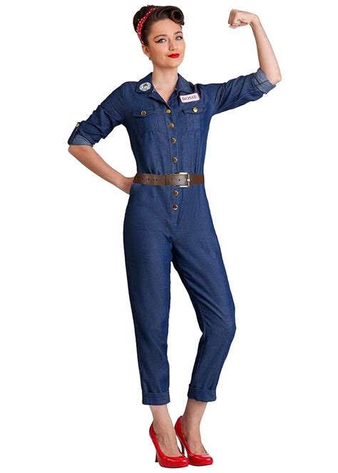 Rosie The Riveter Costume Clothes Shoes Hair Scarf
