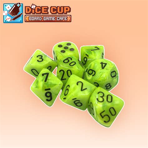ของแท้ Chessex Vortex Bright Green Wblack Dice Shopee Thailand
