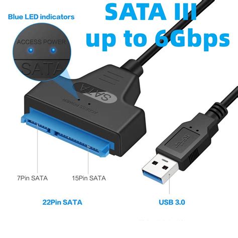 Usb 30 To Sata 22 Pin 25 Inch Hard Disk Drive Hddssd Adaptersolid