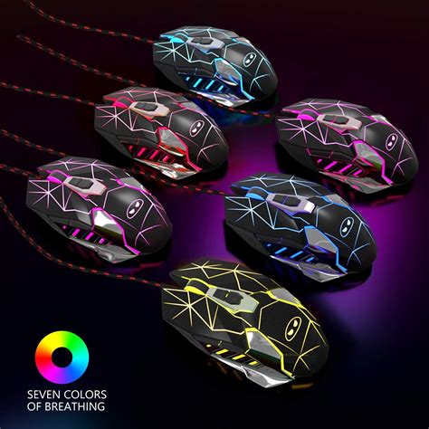 Magegee G10 Gaming Mouse Wired 7 Colors Led Backlit Gaming Mouse 6