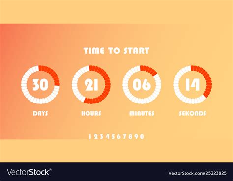 Flip Countdown Clock Counter Timer Royalty Free Vector Image