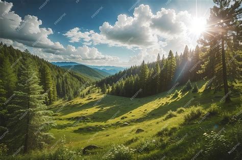 놀라운 자연 풍경 강 숲과 정글 4k 풍경 일러스트레이션 프리미엄 벡터