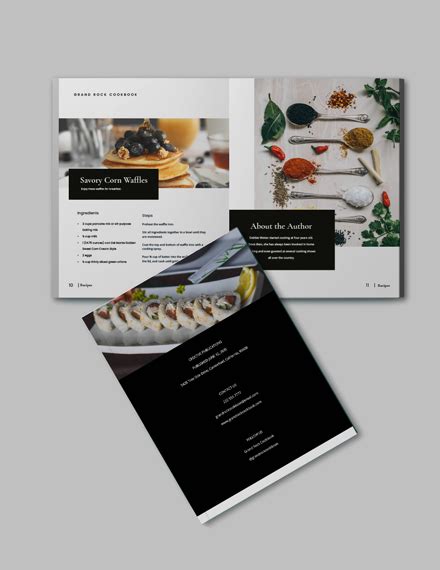 Modern Cookbook Layout Template InDesign Word Template Net