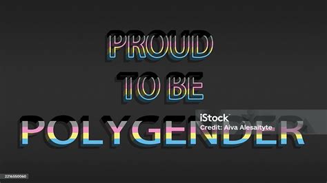 Happy Pride Month Polygender Pride Flag Horizontal Background Stock