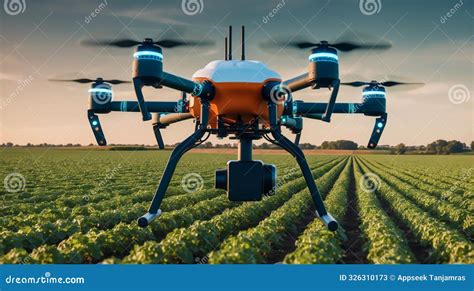 An Advanced Autonomous Robot Drone Equipped With Sensors And Ai Technology Is Operating In An