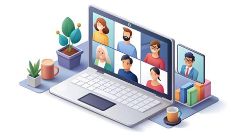 3d Flat Icon As Remote Team Collaborating On A Software Development Project Concept As A Vector