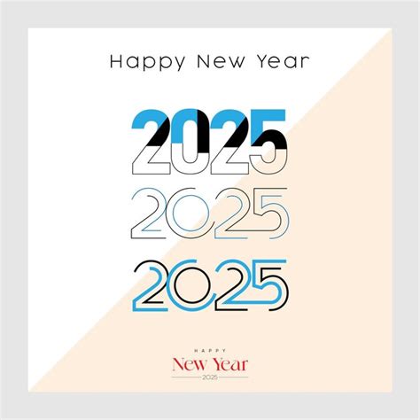 2025 신년 축하 로고 텍스트 디자인 2025 숫자 디자인 템플릿의 트렌드 컬렉션 프리미엄 벡터