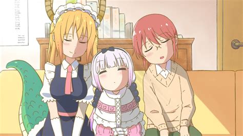 Wallpaper Id Anime Anime Girls Blue Eyes White Skin Kobayashi San Chi No Maid