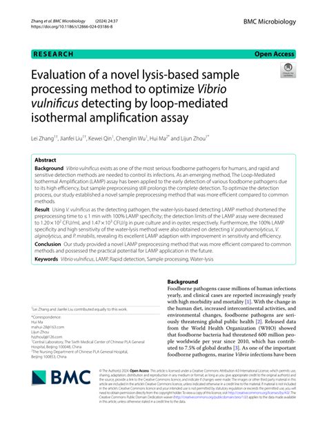 Pdf Evaluation Of A Novel Lysis Based Sample Processing Method To