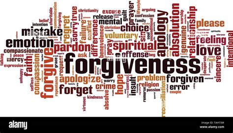 Forgiveness Word Cloud Concept Collage Made Of Words About Forgiveness Vector Illustration