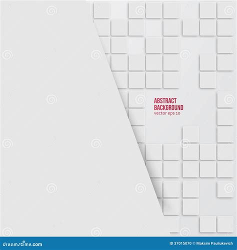 Vector Abstract Background Squares White Stock Vector Illustration