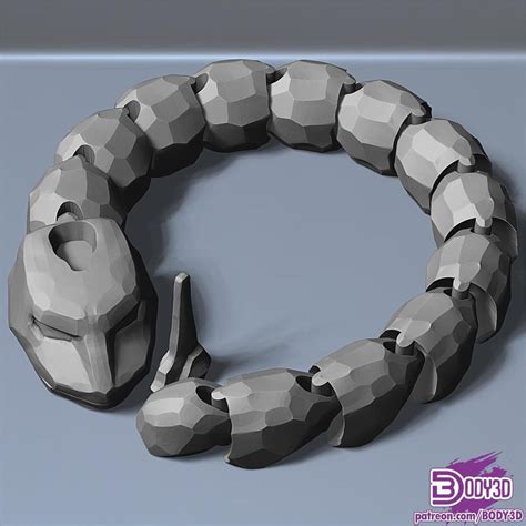 🆒 Articulated Onix・free Stl File For 3d Printing・cults