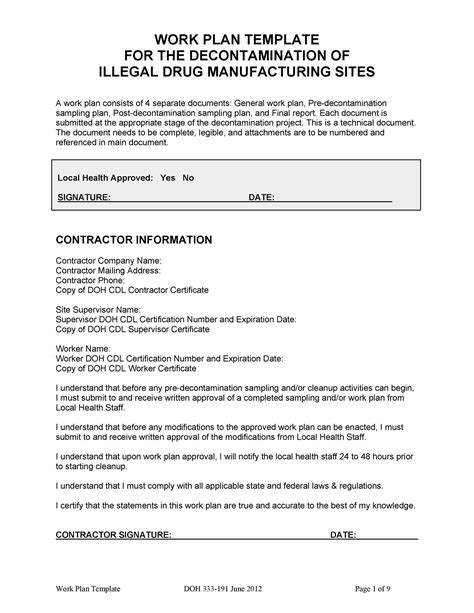 Work Plan 40 Great Templates And Samples Excel Word Templatelab