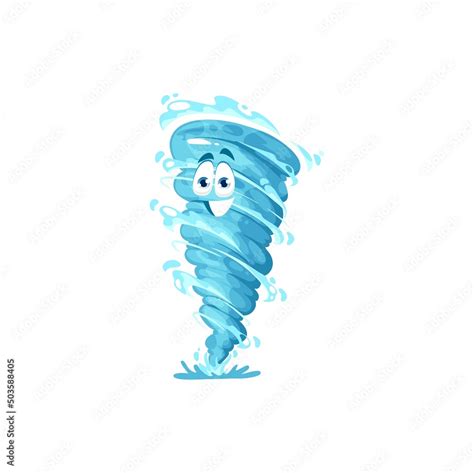 Cartoon Tornado Character Storm Whirlwind Twister Cyclone Or
