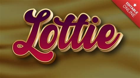 Lottie Red Gold Text Effect Generator